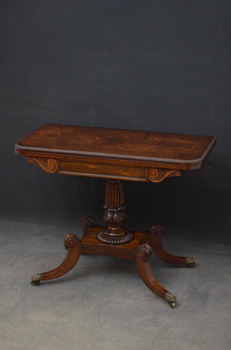 Regency Rosewood Card Table at 1stDibs