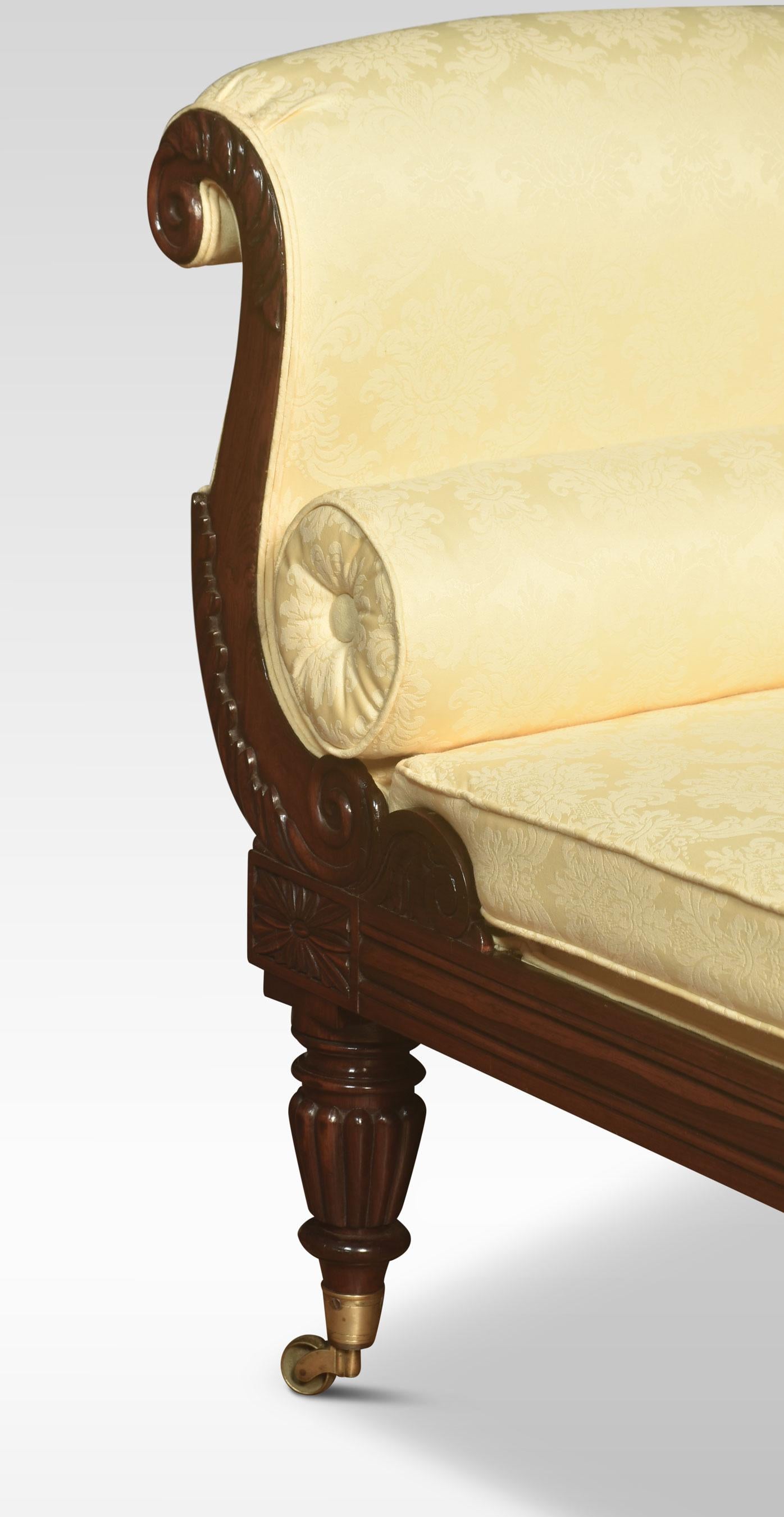 Regency Rosewood Chaise Lounge For Sale at 1stDibs