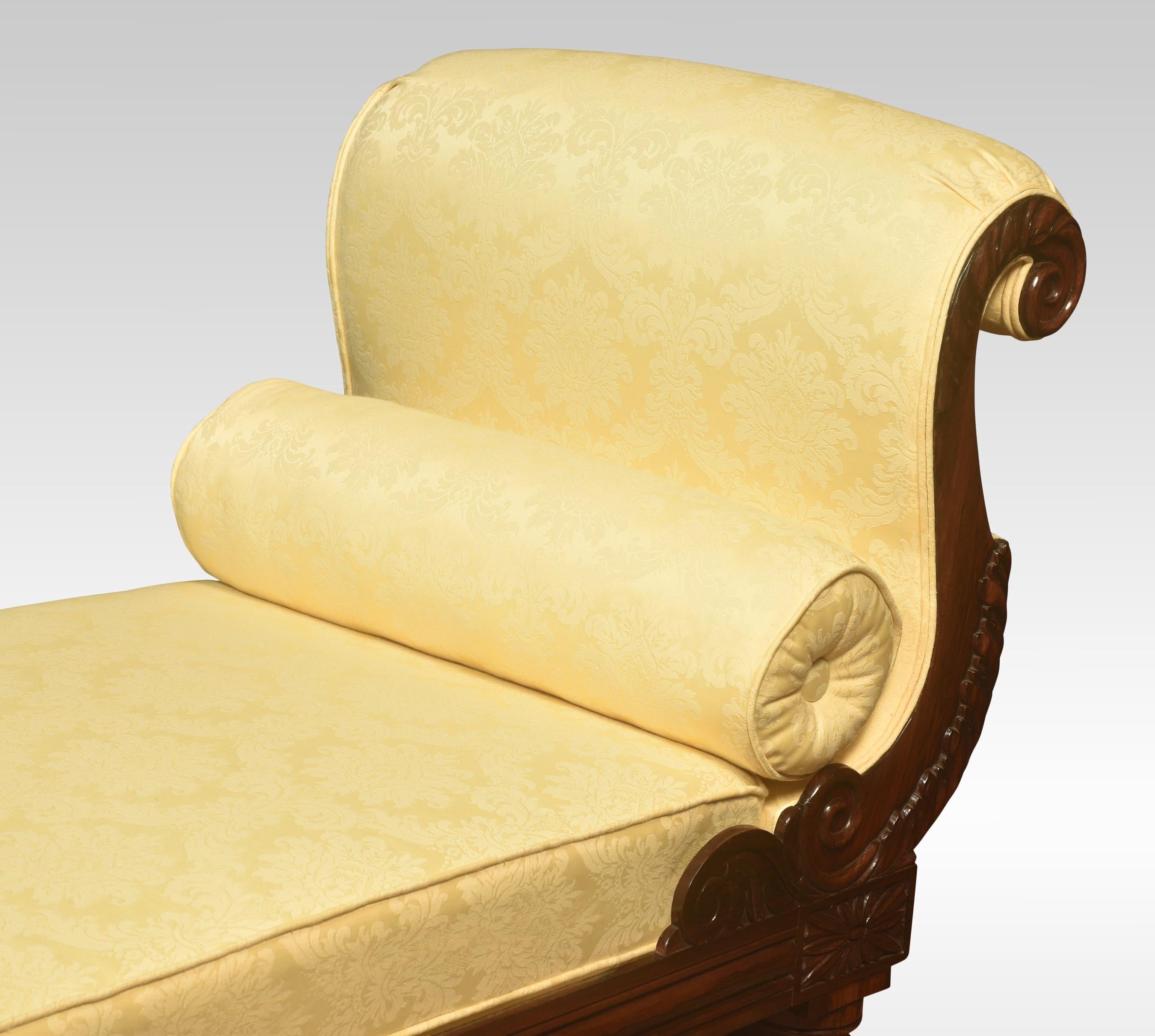 Regency Rosewood Chaise Lounge For Sale at 1stDibs