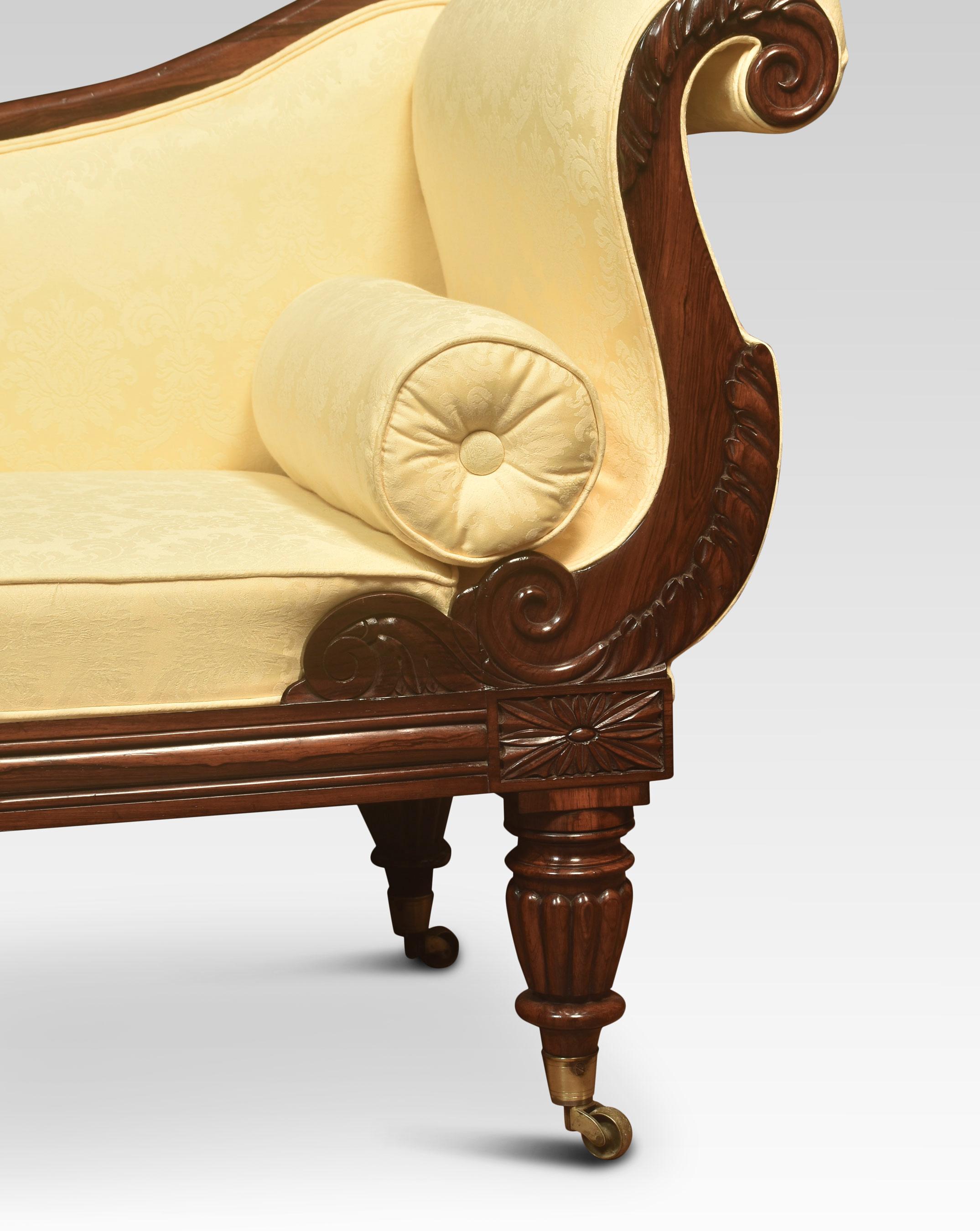 Regency Rosewood Chaise Lounge For Sale at 1stDibs