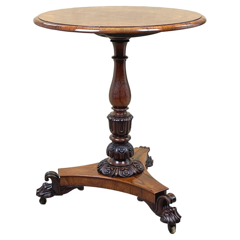 Regency Rosewood Circular Lamp Table For Sale at 1stDibs