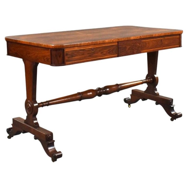 Regency Rosewood Library Table For Sale at 1stDibs