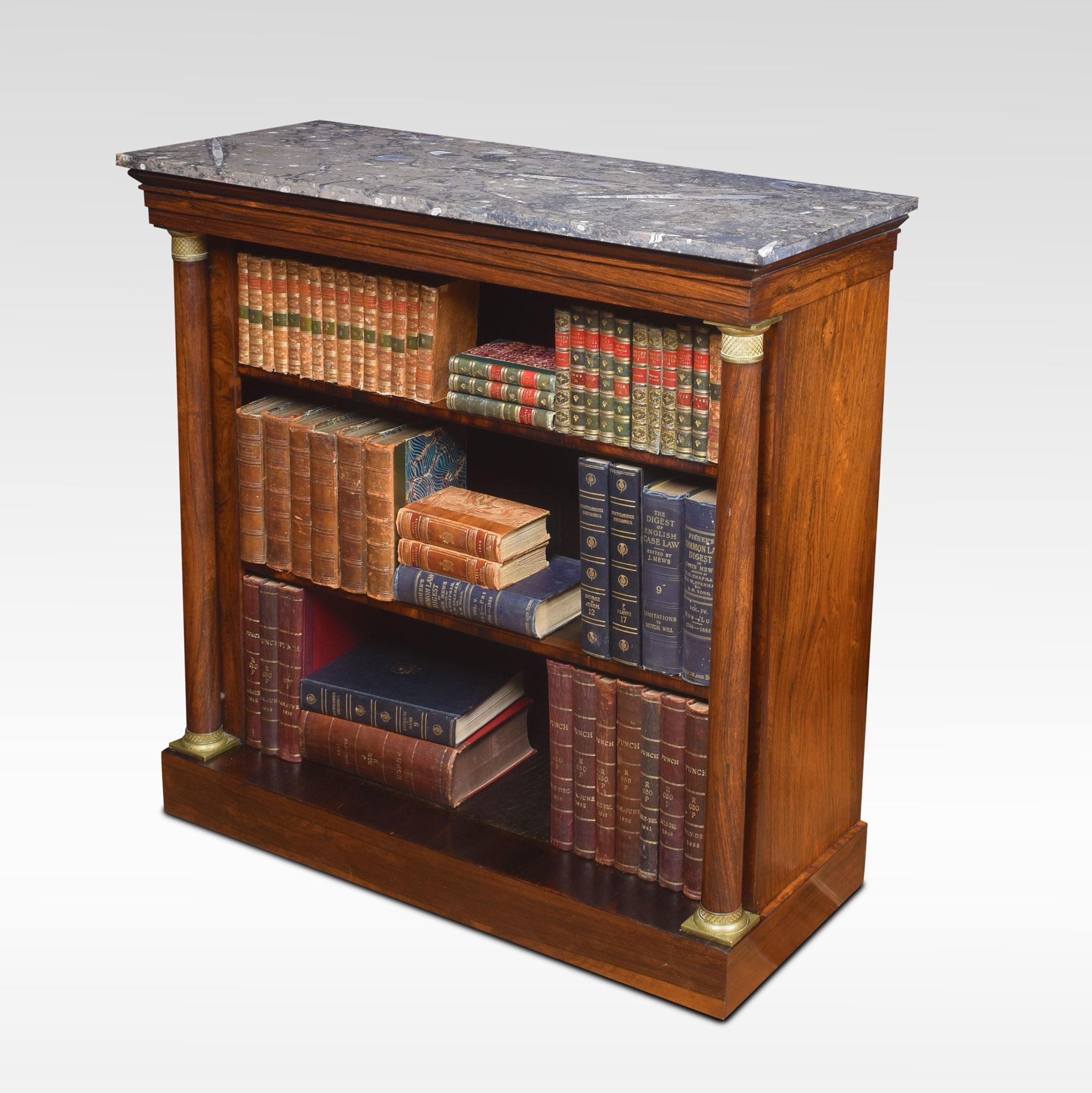 Regency Rosewood Open Bookcase at 1stDibs