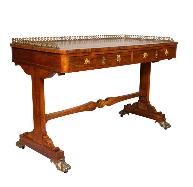 Regency Rosewood Writing Table For Sale at 1stDibs