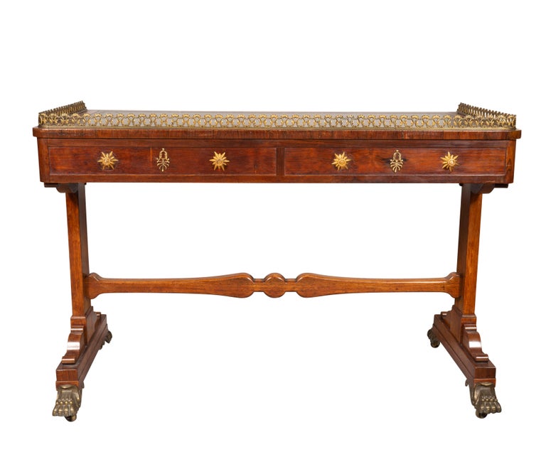 Regency Rosewood Writing Table For Sale at 1stDibs