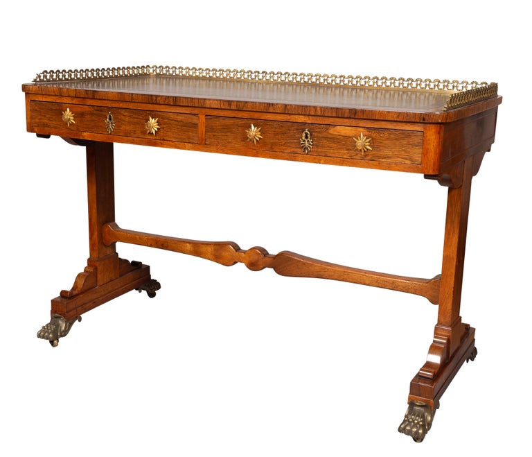 Regency Rosewood Writing Table For Sale at 1stDibs
