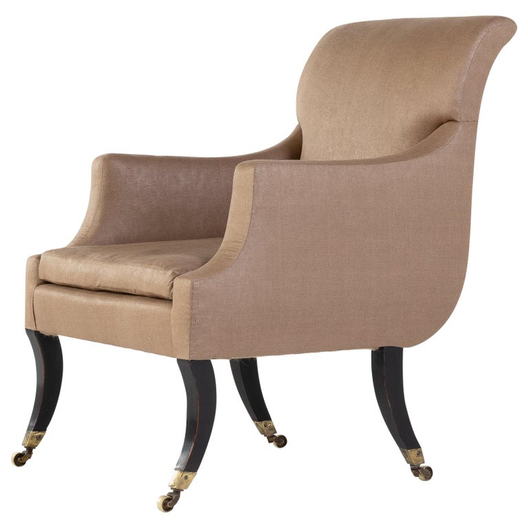 Regency Sabre Leg Library Chair at 1stDibs | sabre leg chair