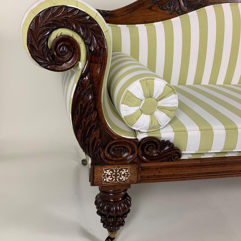 Regency Scroll End Settee/Sofa For Sale at 1stDibs