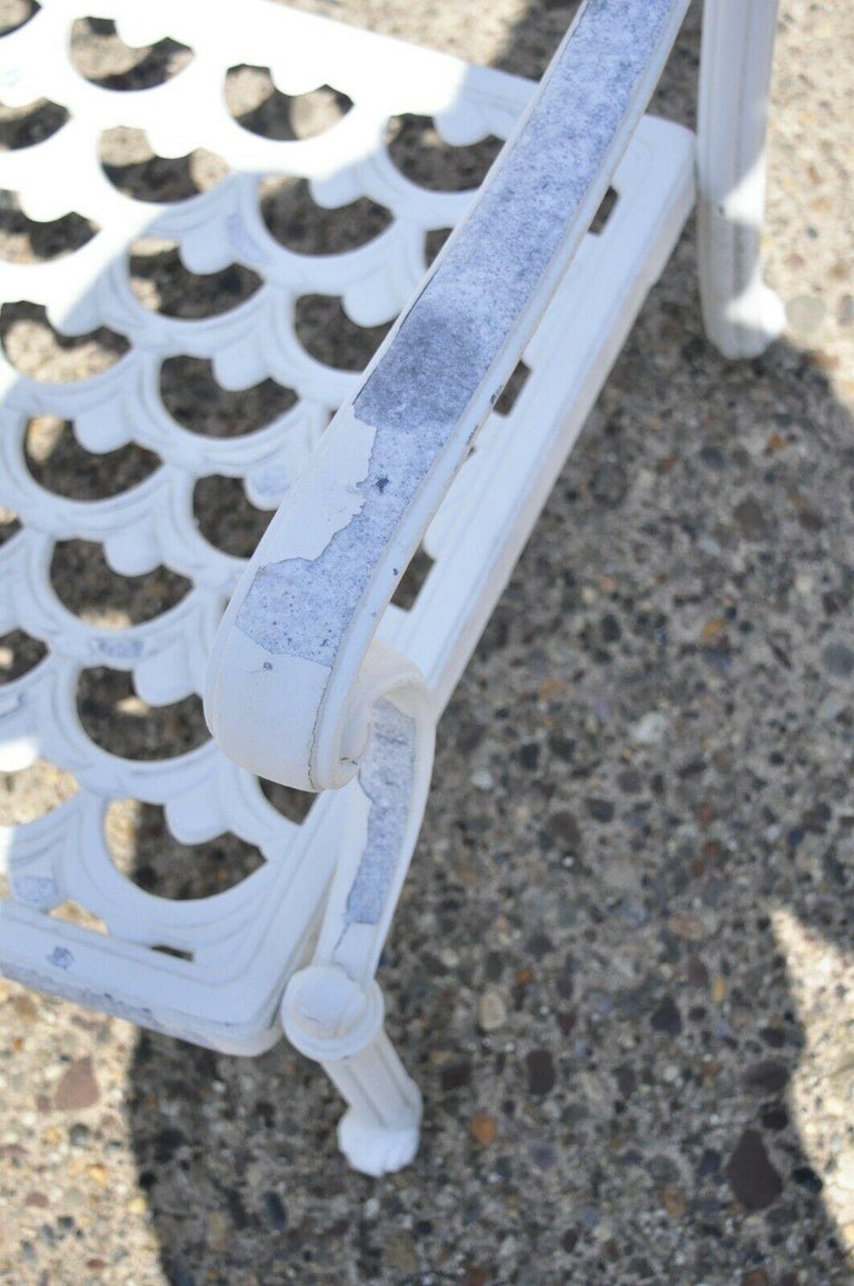 Regency Scrollwork Aluminum Garden Patio Lounge Arm Chairs with Ottoman ...