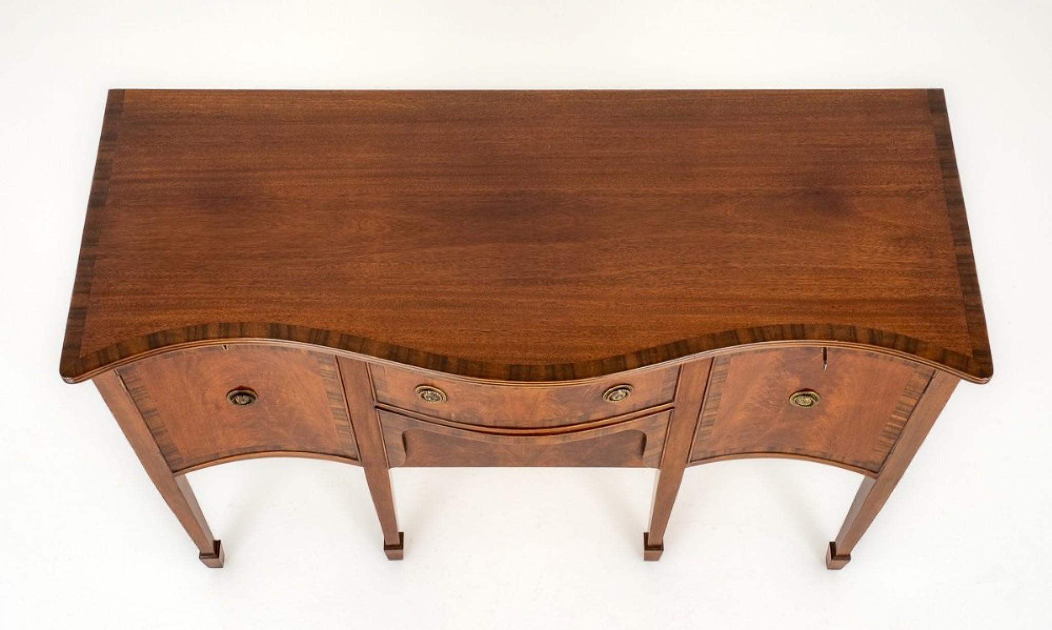 Regency Sideboard Serpentine Mahogany Server For Sale at 1stDibs