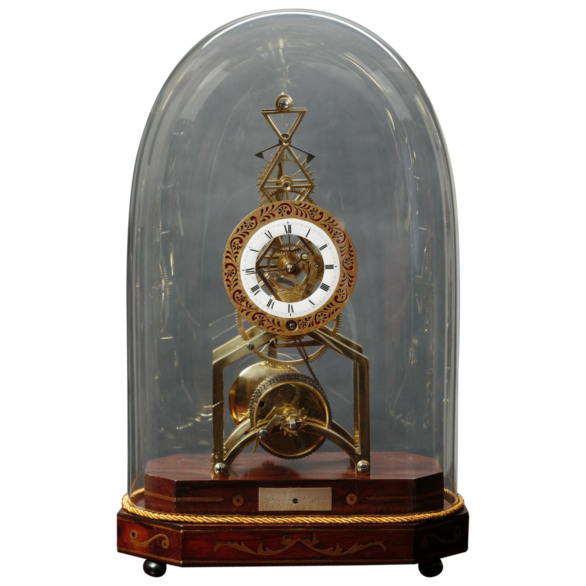 Grand Regency Gilt Wall Mounted Clock by Wm Johnson London For Sale at ...