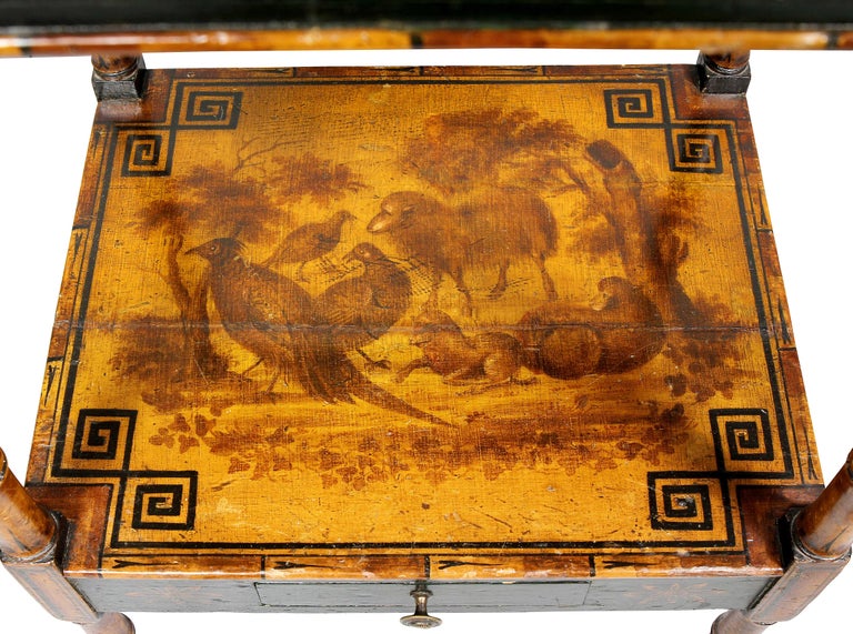 Regency Stencilled and Painted Side Table at 1stDibs