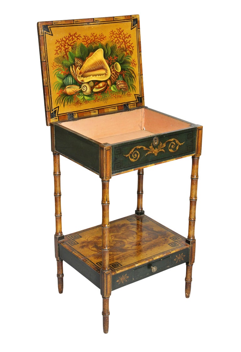 Regency Stencilled and Painted Side Table at 1stDibs