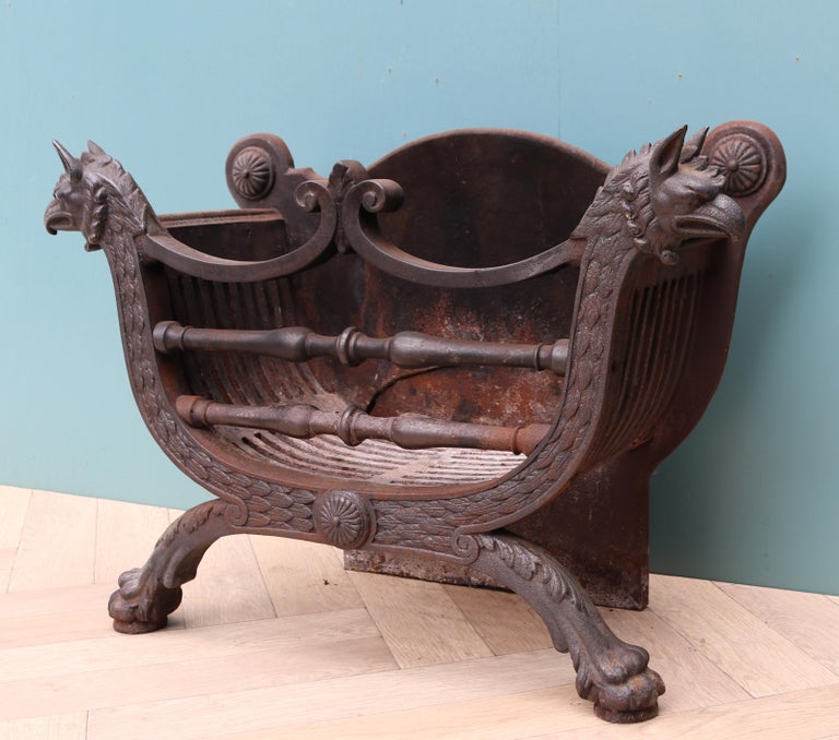 Regency Style Antique Fire Grate For Sale at 1stDibs