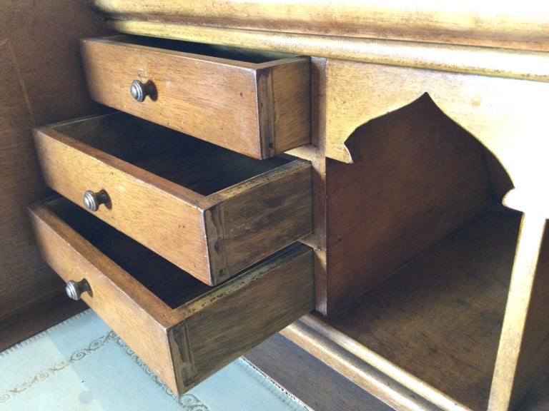 Regency Style Barrel Top Desk in Fruitwood For Sale at 1stDibs