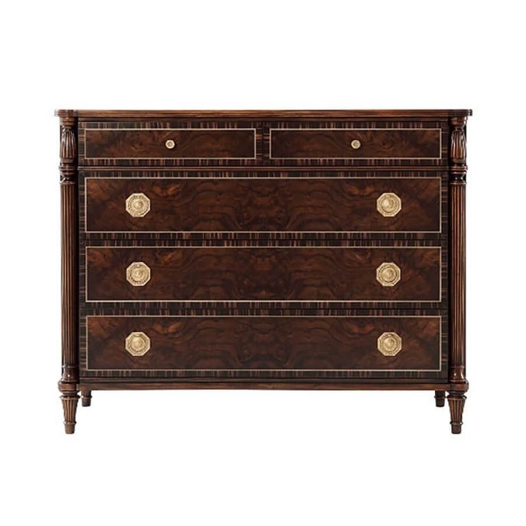 Regency Style Burl Chest of Drawers For Sale at 1stDibs