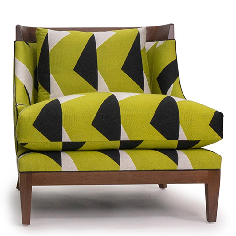 Regency Style Club Chair in Walnut with Oil Finish For Sale at 1stDibs