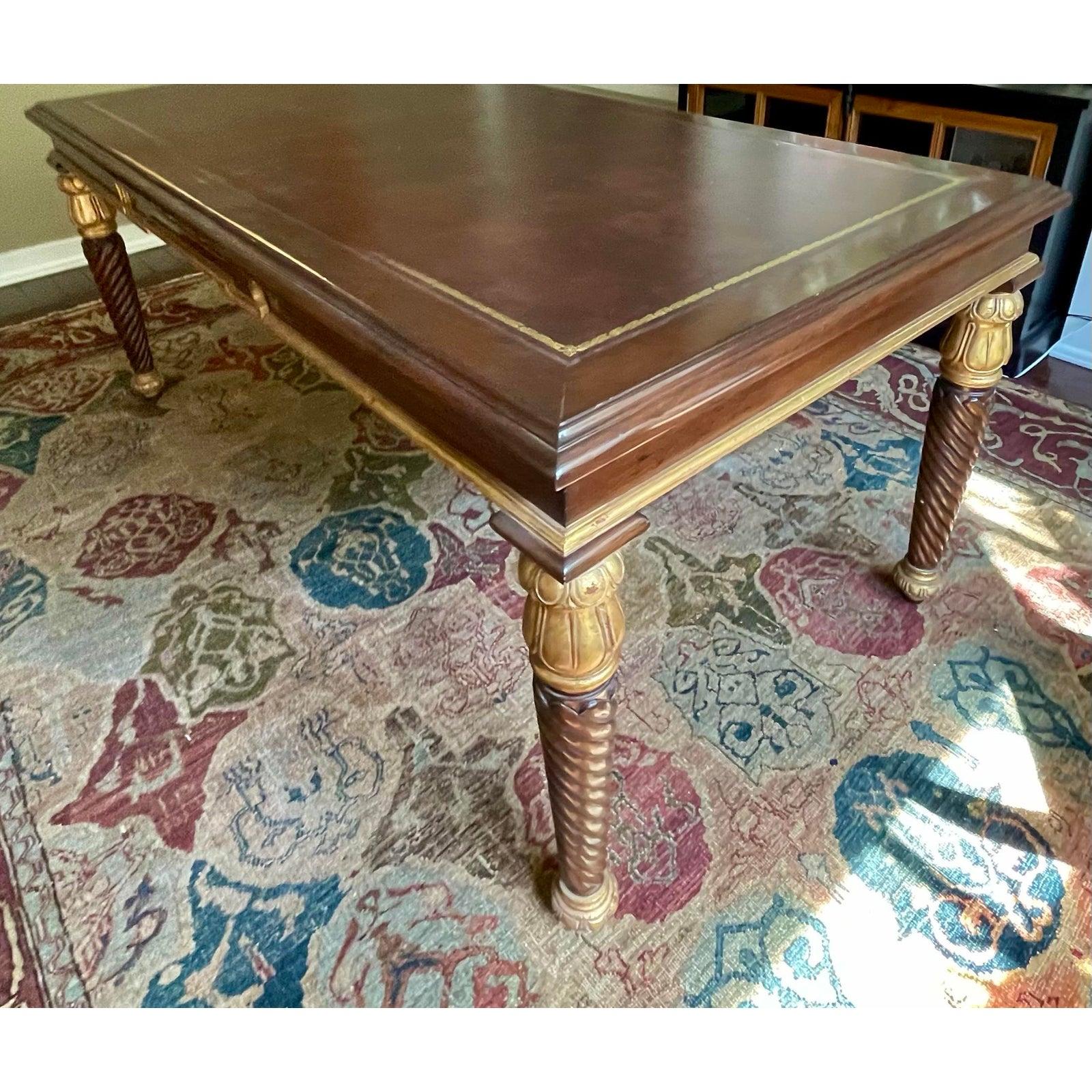 Regency Style Designer Writing Table Partners Desk, 1990s For Sale at ...