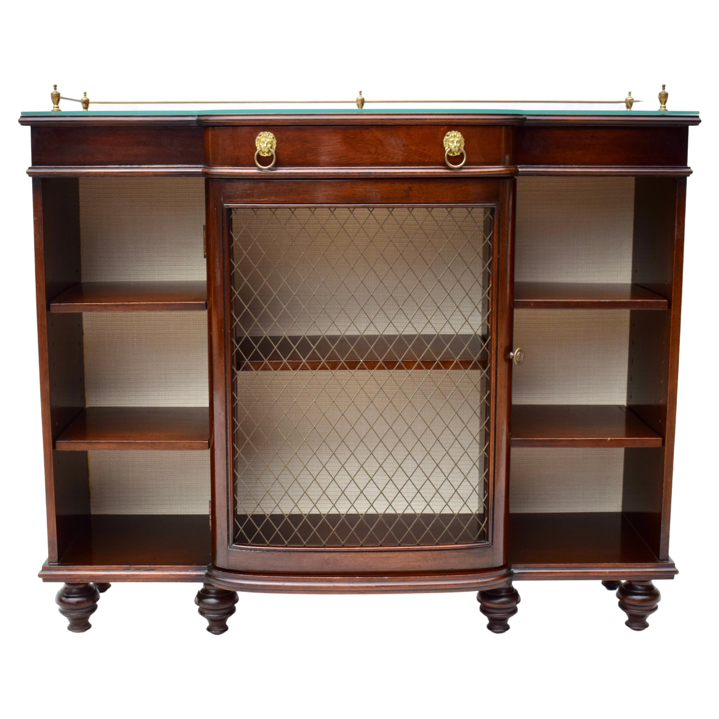 Regency Style Display Cabinet Bookcase or Console Case For Sale at 1stDibs