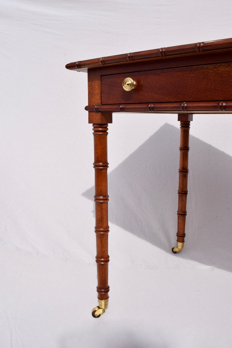 Regency Style Faux Bamboo Writing Desk at 1stDibs