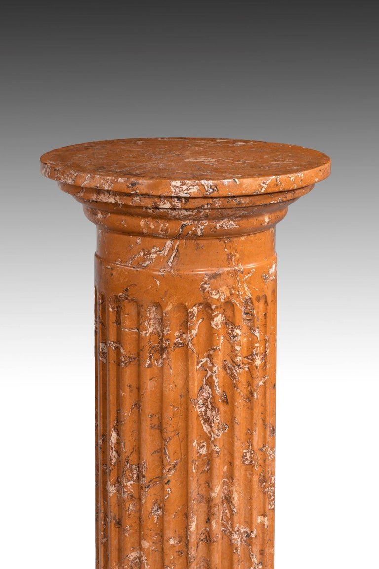 Regency Style Faux Marble Columns For Sale at 1stDibs