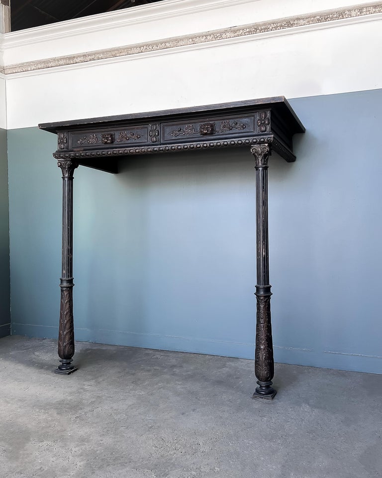Regency Style Fireplace Mantel and Columns For Sale at 1stDibs
