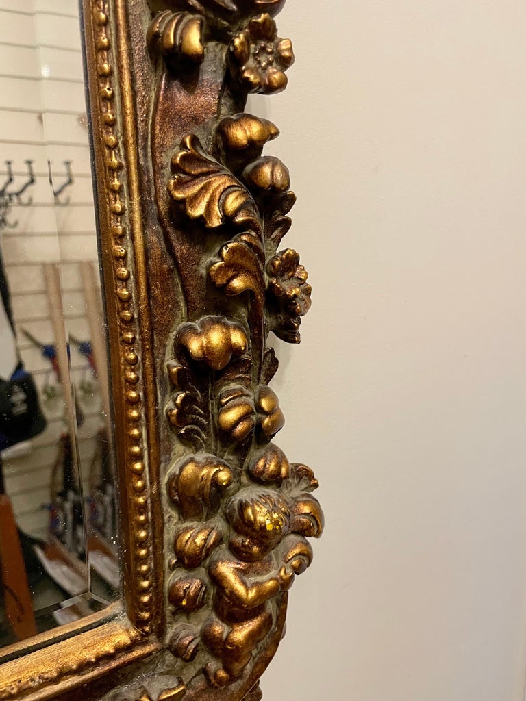Regency Style Gilt Cherub Mirror For Sale at 1stDibs