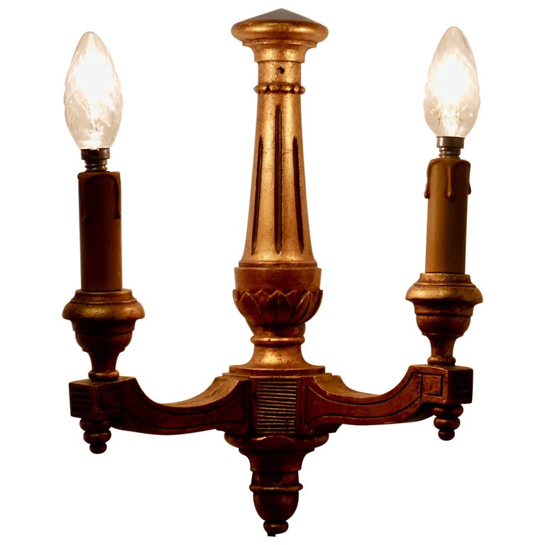 Regency Style Gilt Wood Carved TwinWall Light For Sale at 1stDibs