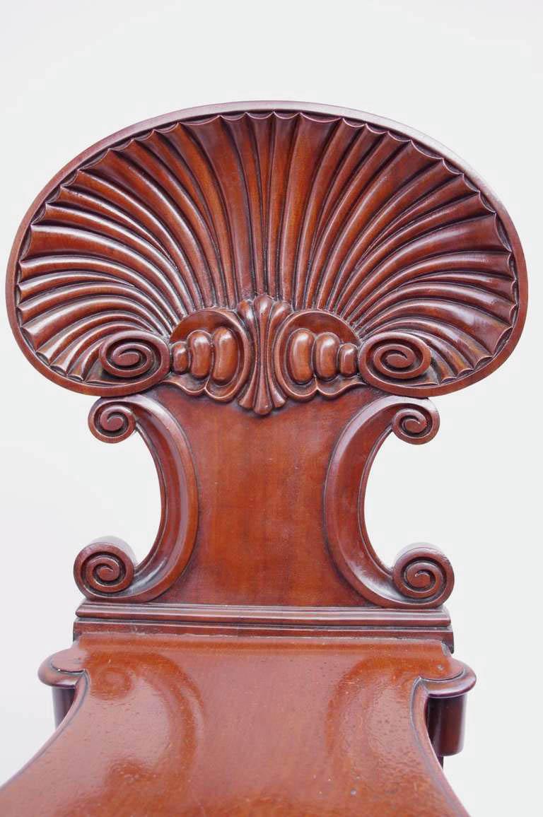 Regency Style Hall-Chair, Shell-Back, Gillows Model, Late 19th Century ...