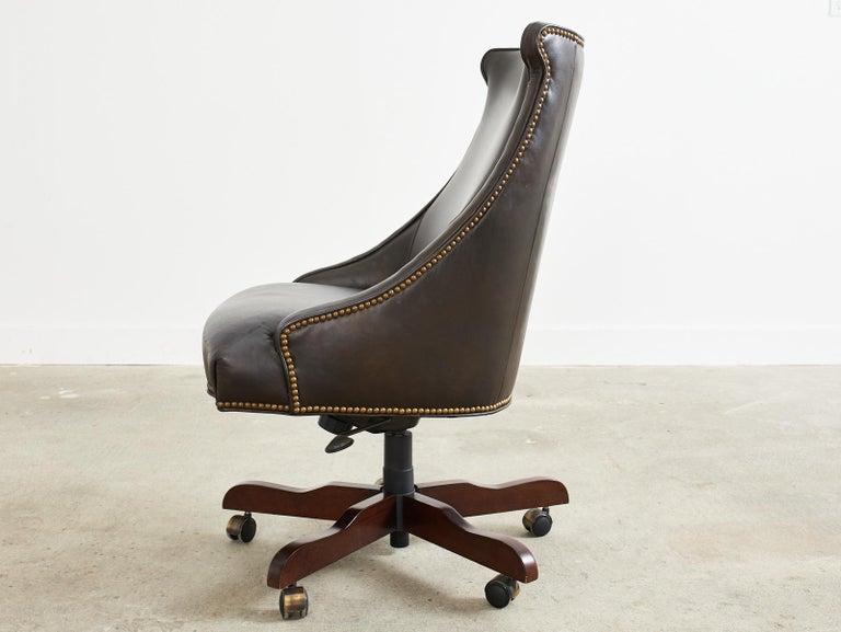 Regency Style Leather Executive Office Chair by Century For Sale at 1stDibs