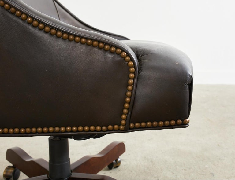 Regency Style Leather Executive Office Chair by Century For Sale at 1stDibs