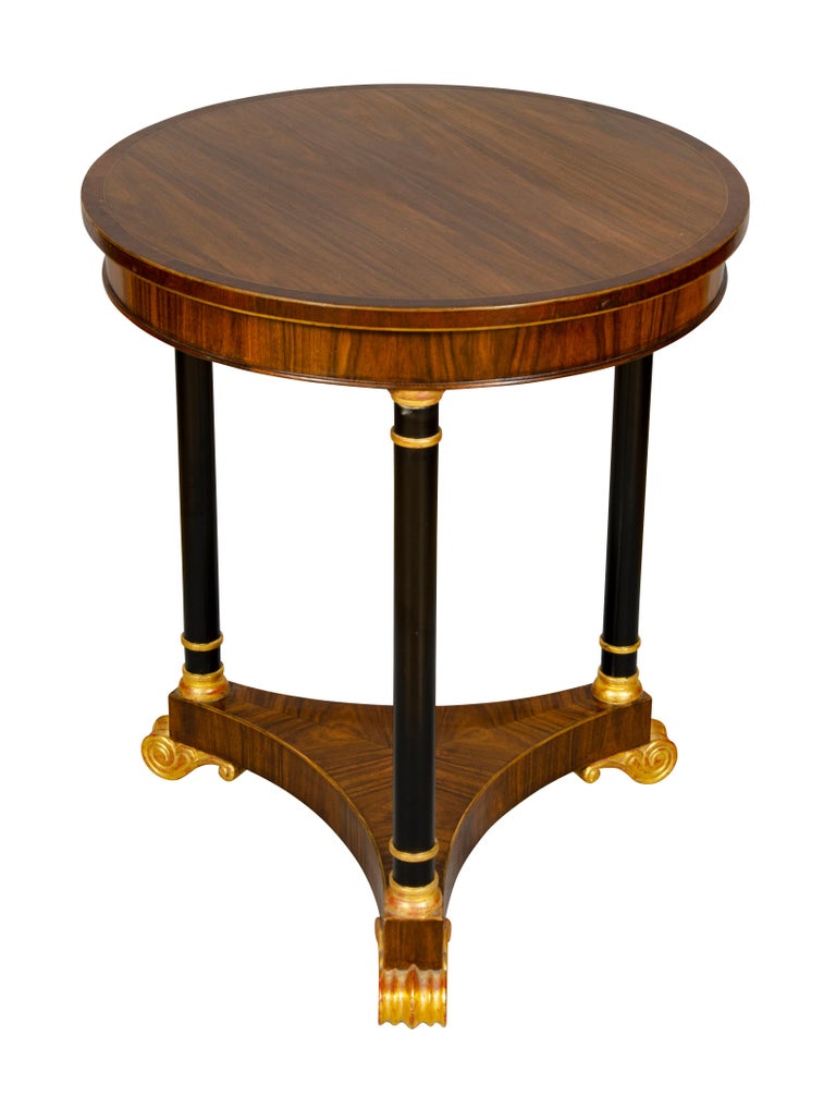 Regency Style Mahogany and Giltwood Table For Sale at 1stDibs