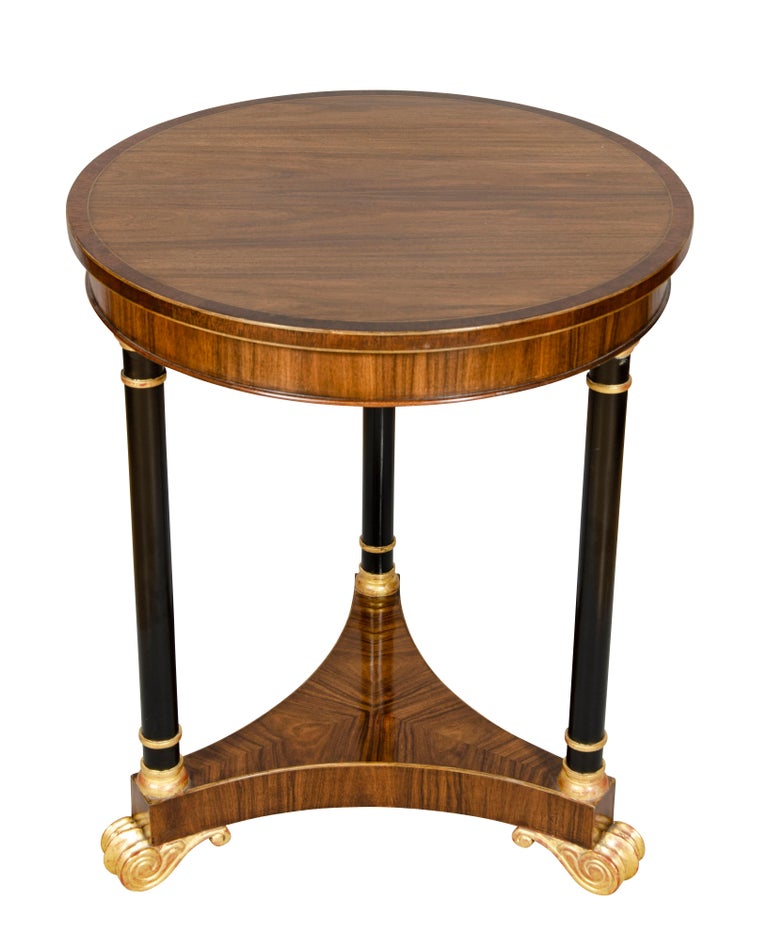 Regency Style Mahogany and Giltwood Table For Sale at 1stDibs