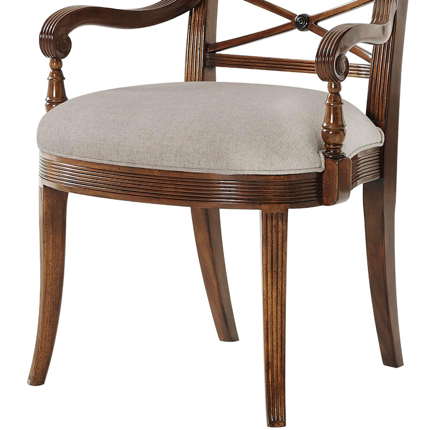 Regency Style Mahogany Armchair at 1stDibs