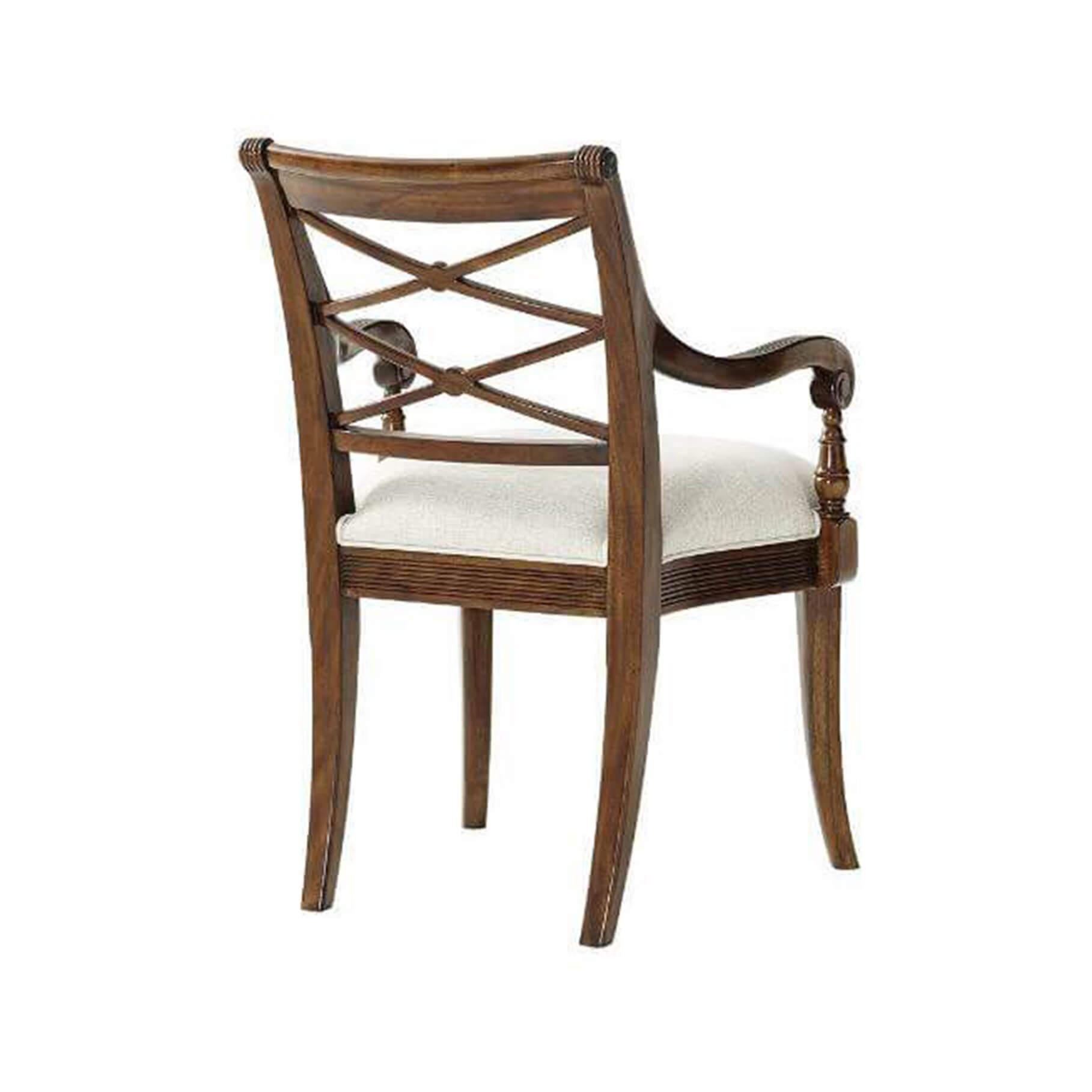 Regency Style Mahogany Armchair at 1stDibs