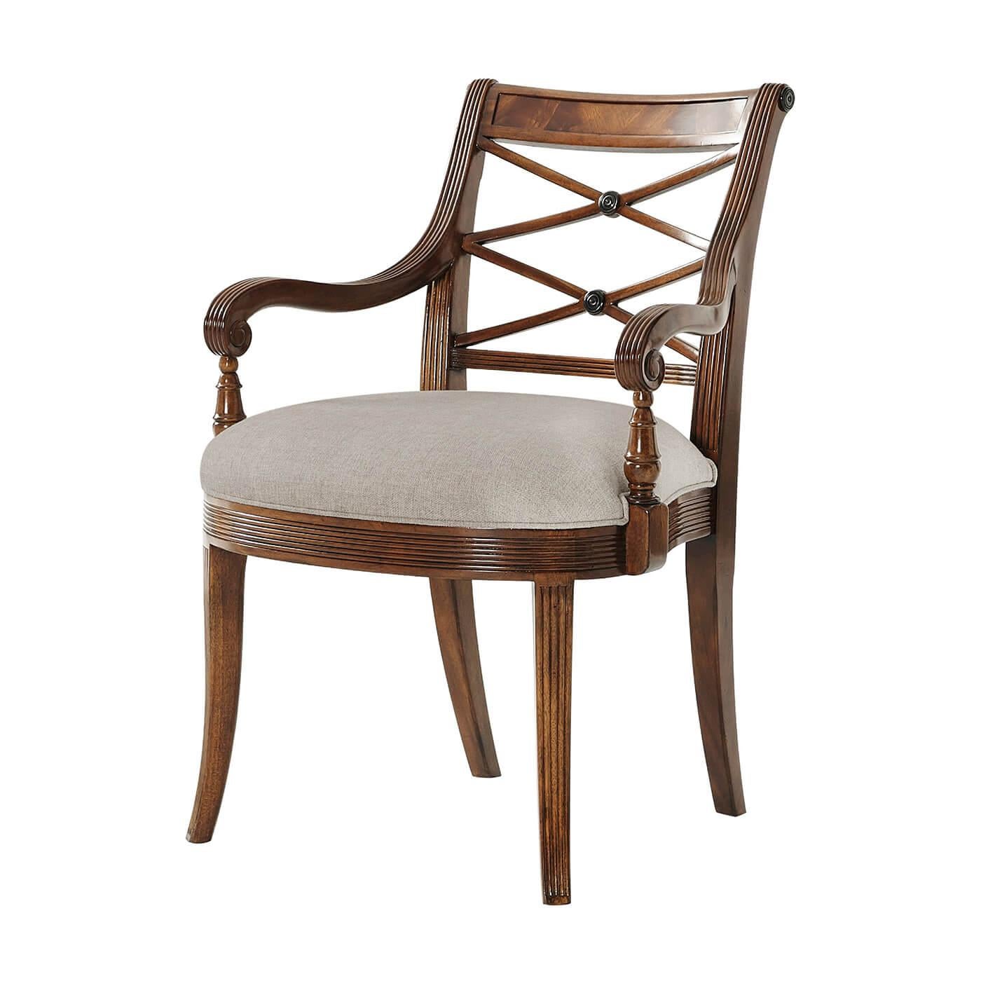 Regency Style Mahogany Armchair at 1stDibs