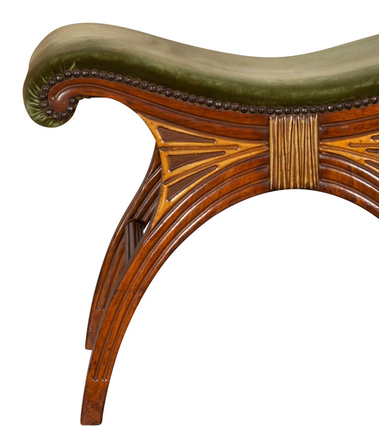 Regency Style Mahogany Bench For Sale at 1stDibs