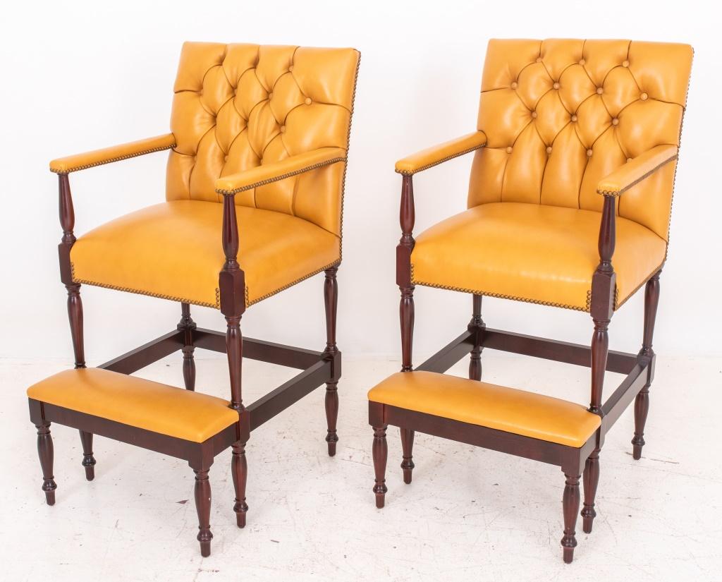 Regency Style Mahogany Billiard Chairs at 1stDibs