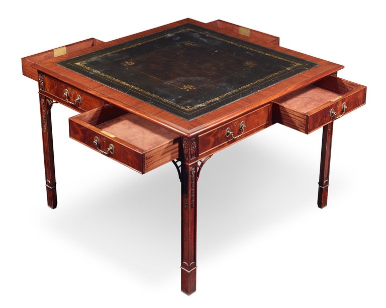 Regency-Style Mahogany Library Table For Sale at 1stDibs