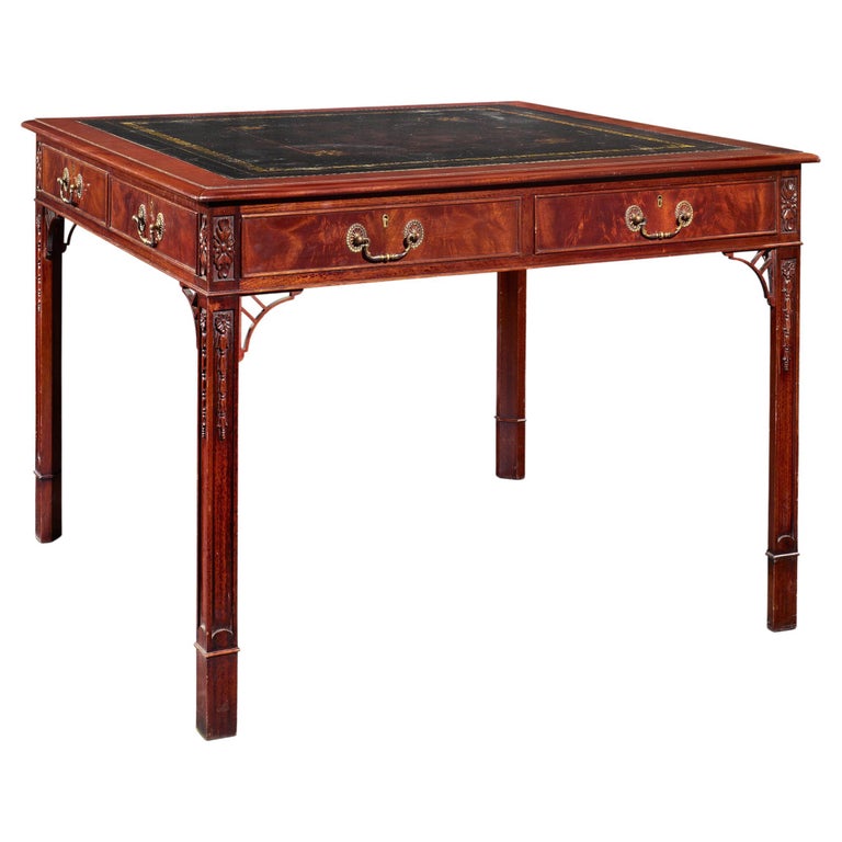 Regency-Style Mahogany Library Table For Sale at 1stDibs