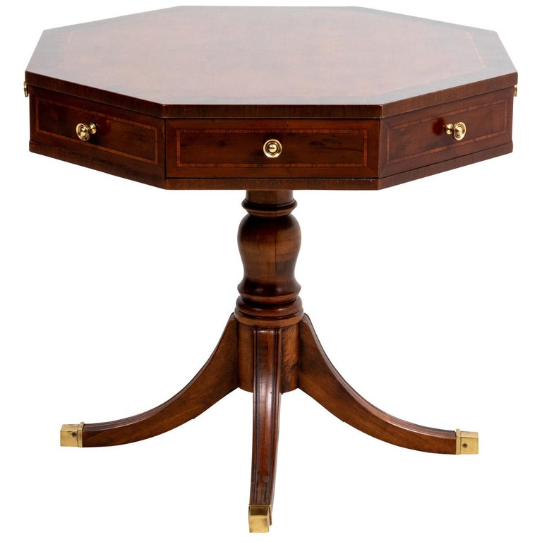 Regency Style Mahogany Octagonal Side Table at 1stDibs