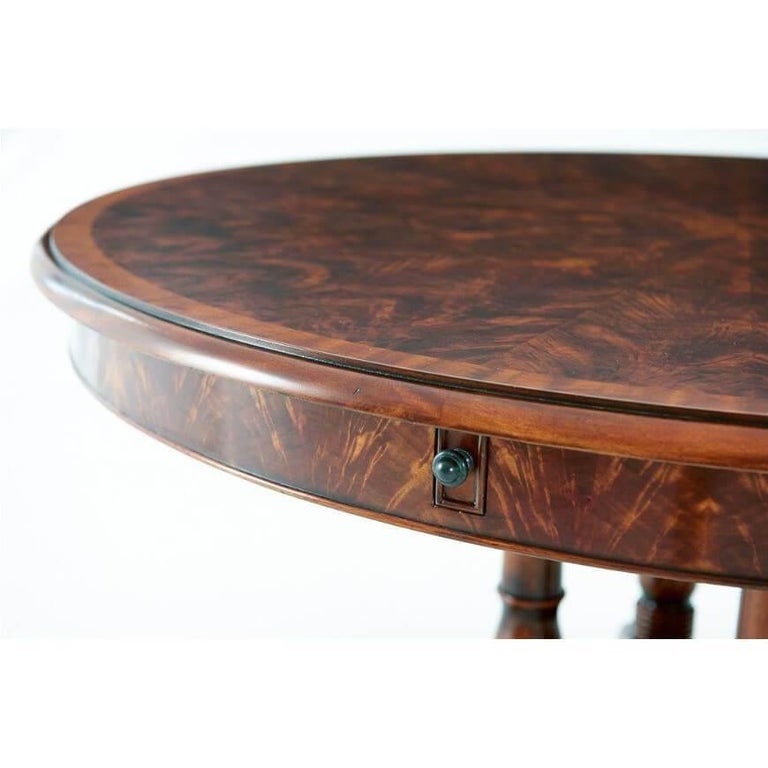 Regency Style Mahogany Round Extending Dining Table at 1stDibs