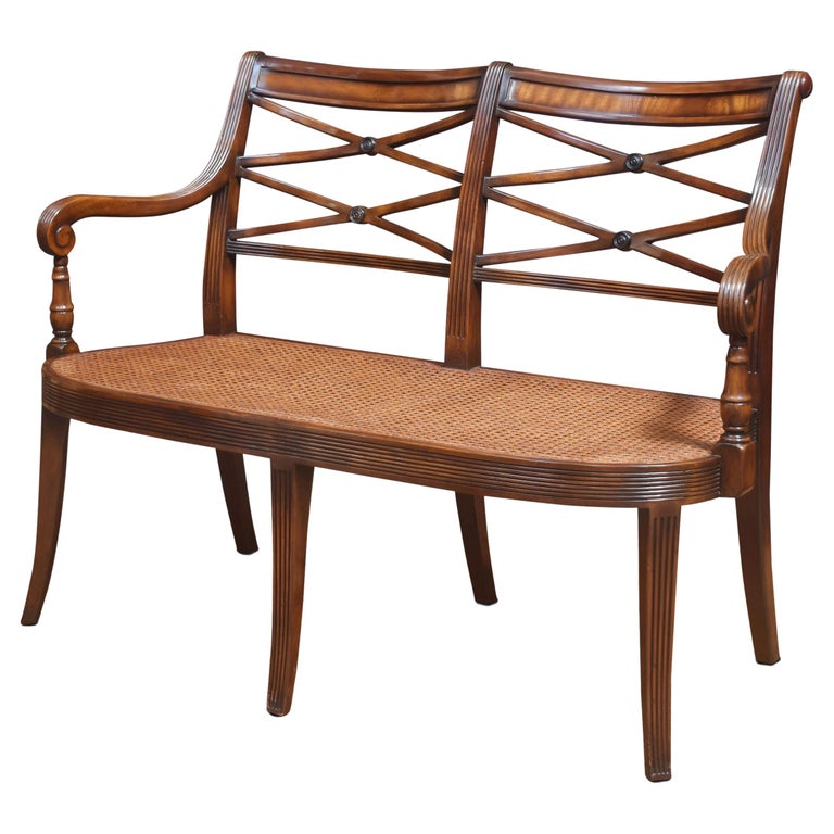 Regency Style Mahogany Settee at 1stDibs