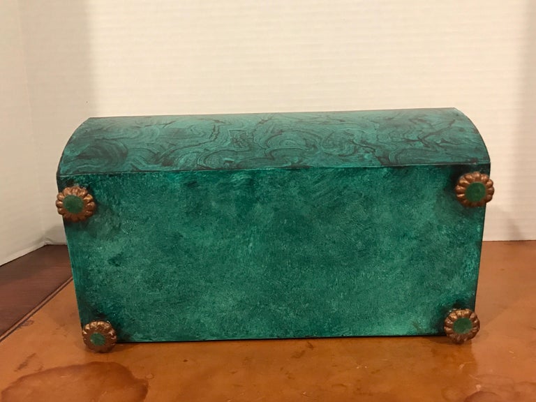 Regency Style Malachite Sarcophagus Covered Box, by Maitland Smith For ...