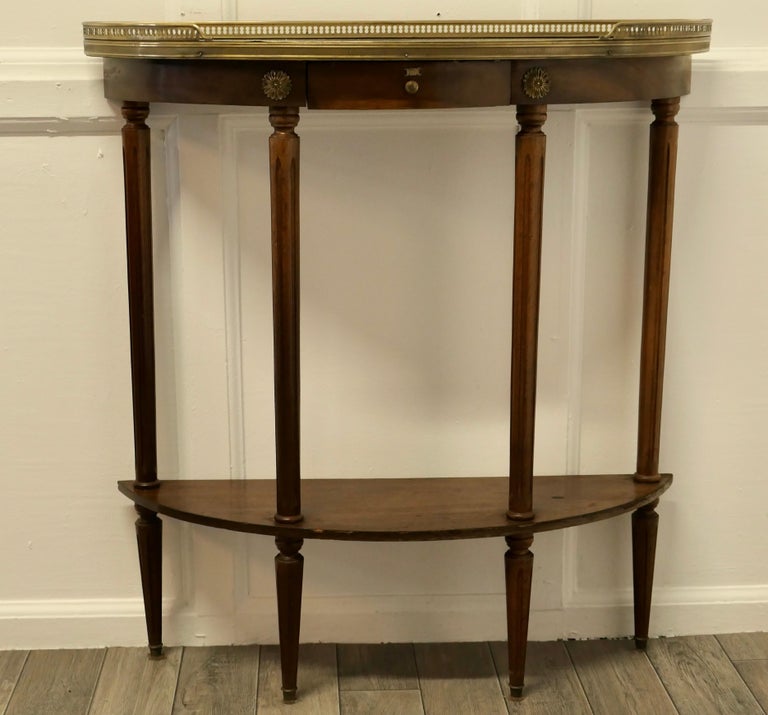 Regency Style Marble Top Console Table For Sale at 1stDibs