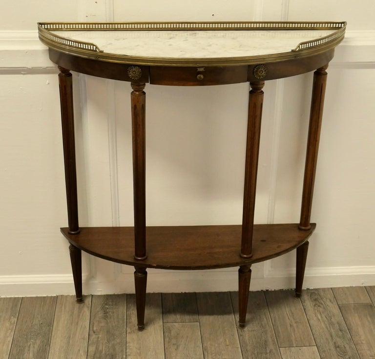 Regency Style Marble Top Console Table For Sale at 1stDibs