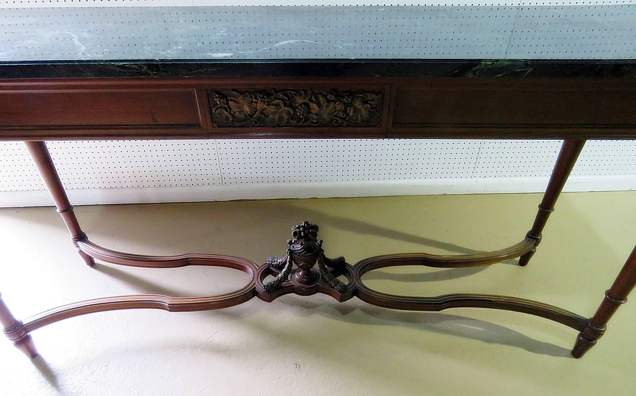 Regency Style Marble-Top Console Table at 1stDibs