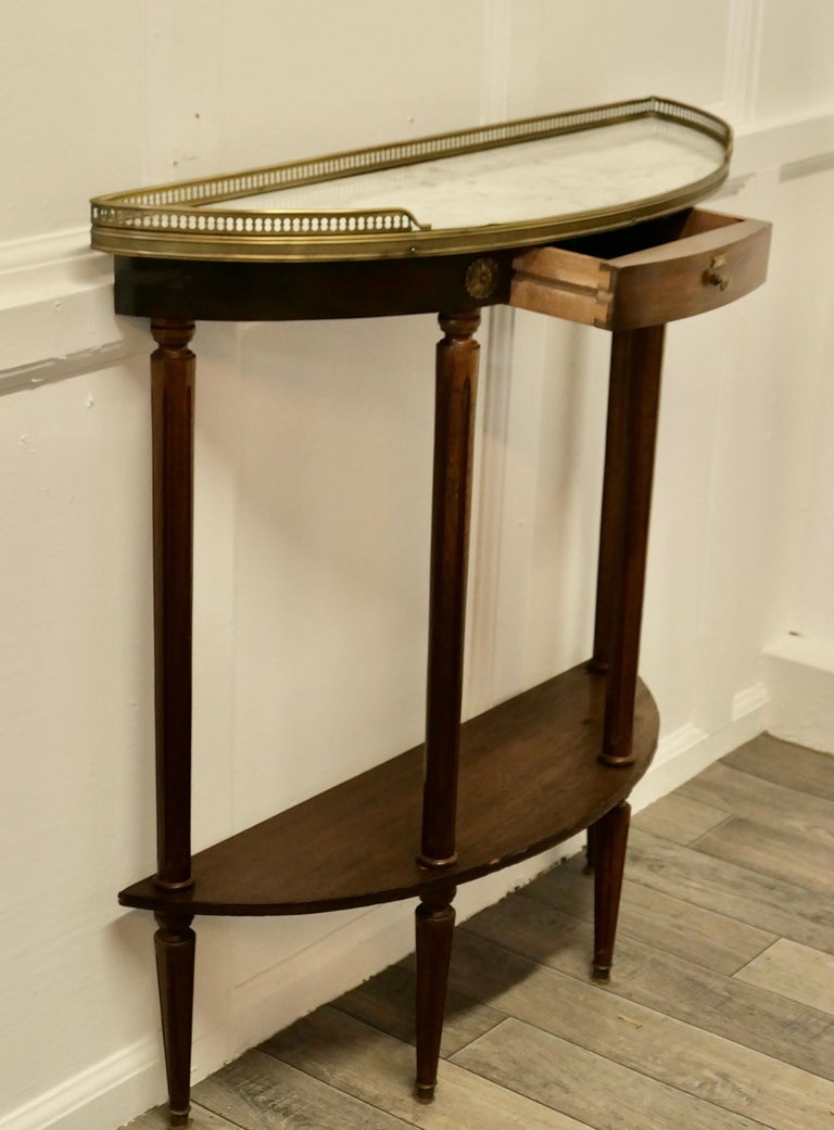 Regency Style Marble Top Console Table For Sale at 1stDibs