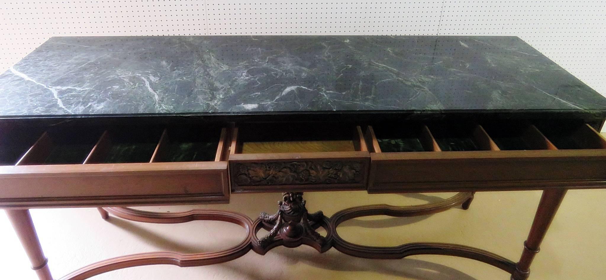 Regency Style Marble-Top Console Table at 1stDibs