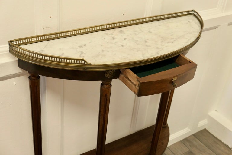 Regency Style Marble Top Console Table For Sale at 1stDibs